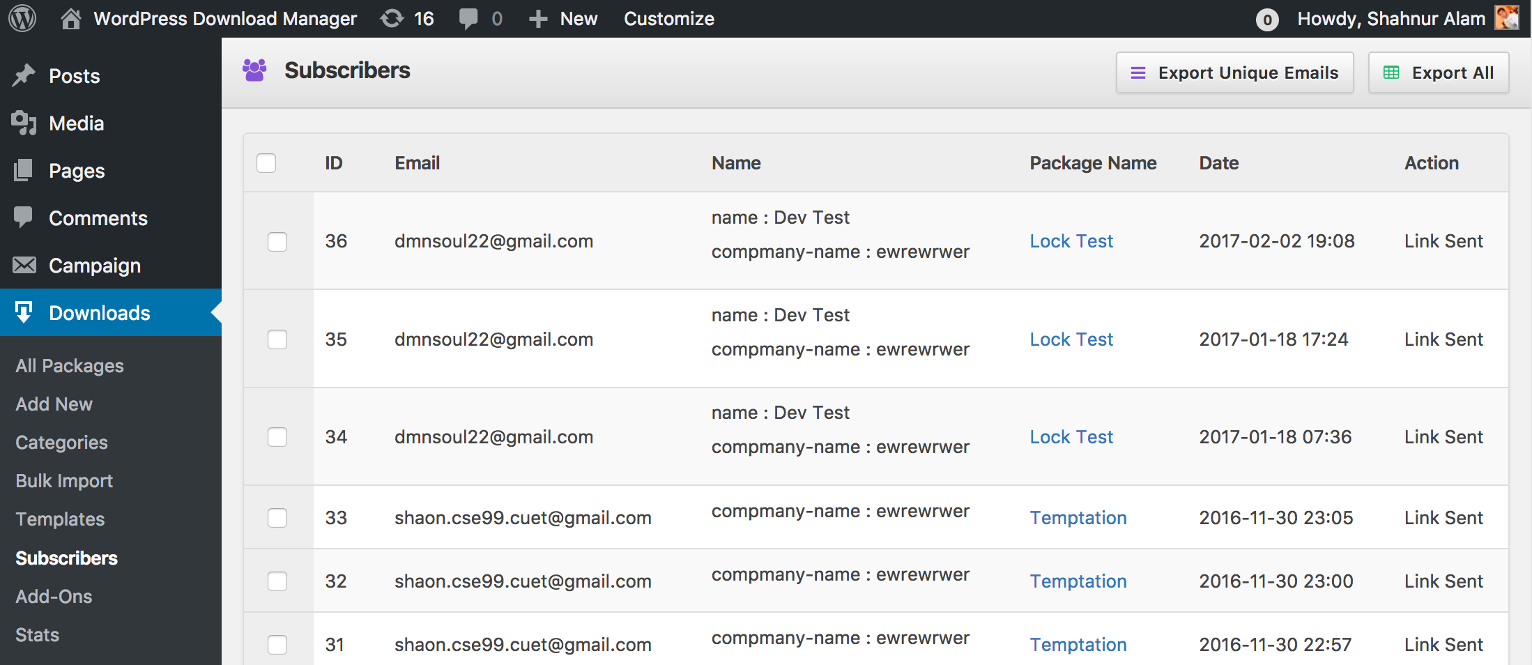 subscribers-wordpress-download-manager
