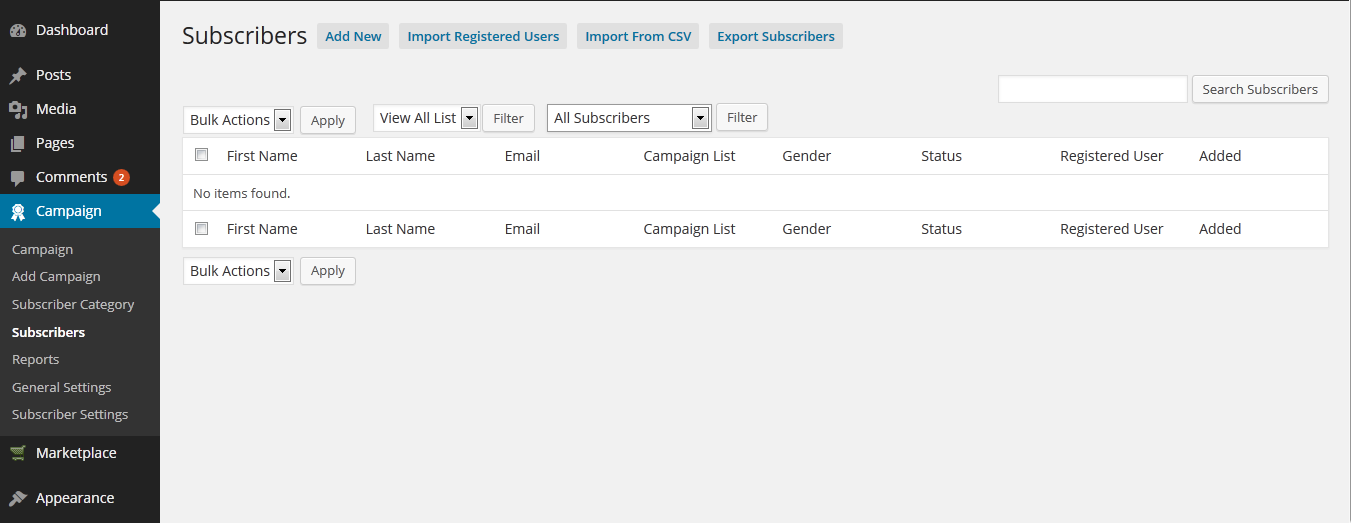 Subscribers - WordPress Download Manager
